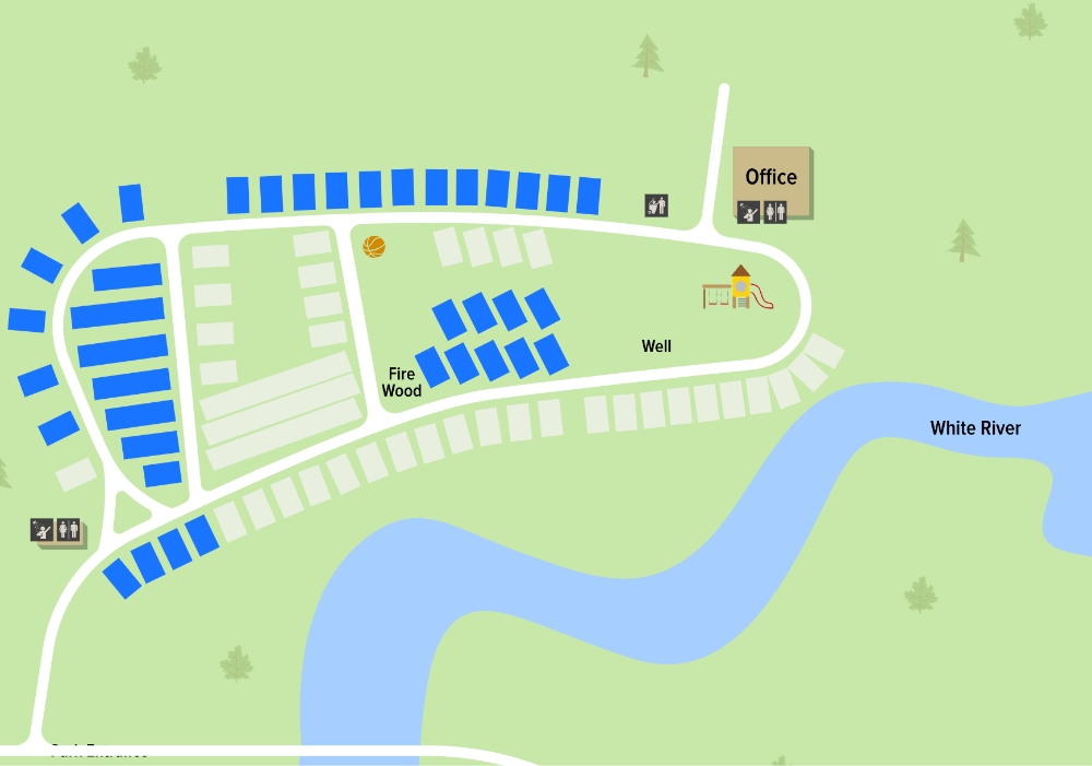 Campsites and Map - River Rock Campground